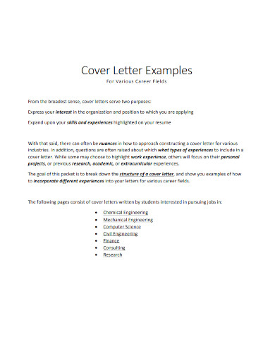 Good Cover Letter - Examples, PDF | Examples