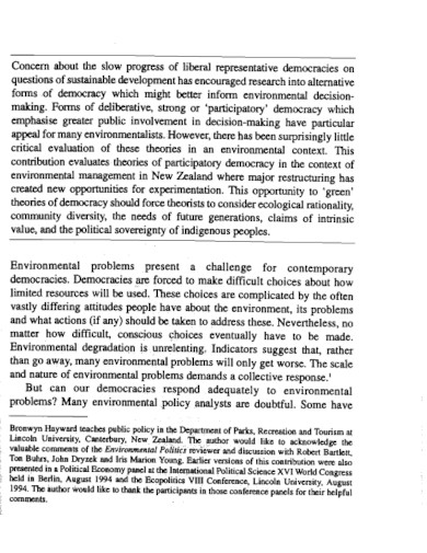 Participatory Democracy - Examples, PDF | Examples