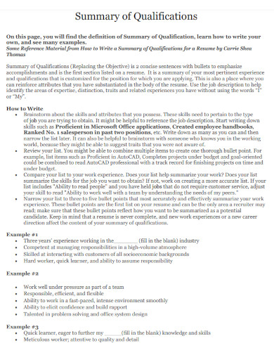 Job Resume - Examples, PDF | Examples