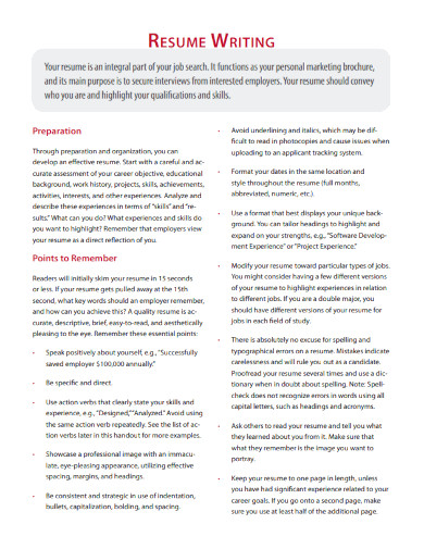 Job Resume - Examples, PDF | Examples