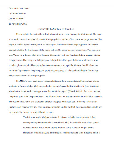 MLA Format Essay - Examples, PDF | Examples