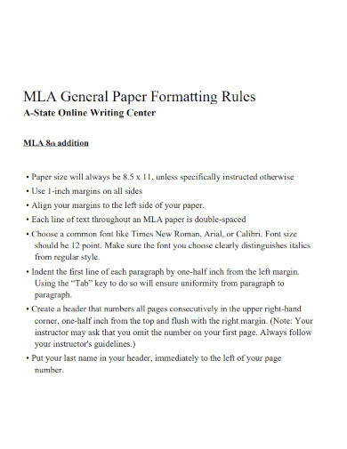 MLA Paper Format - Examples, PDF | Examples