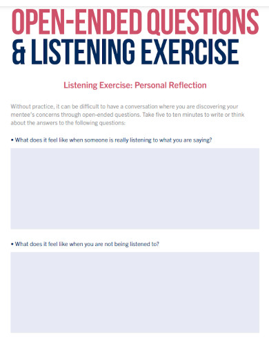 Open Ended Questions - 20+ Examples, Format, How to Create, PDF