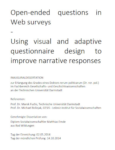 Open Ended Questions - 20+ Examples, Format, How to Create, PDF