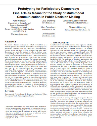 Participatory Democracy - Examples, PDF | Examples