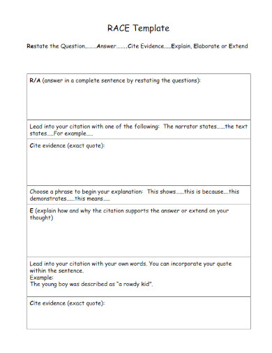 Race - Examples, PDF | Examples