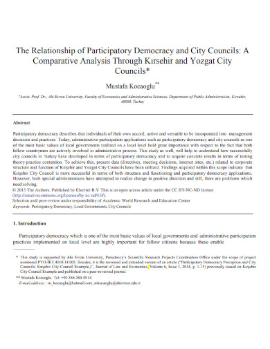 Participatory Democracy - Examples, PDF | Examples