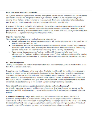 Resume Profile - Examples, PDF | Examples