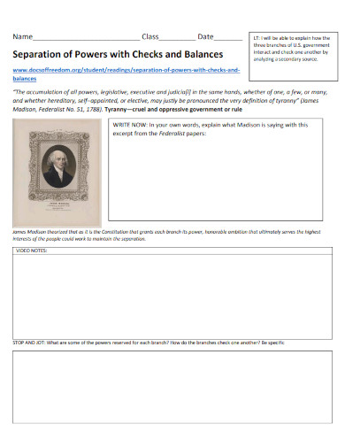 Checks and Balances - Examples, PDF | Examples