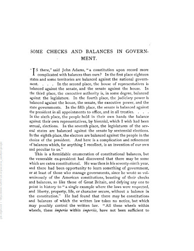 Checks and Balances - Examples, PDF | Examples