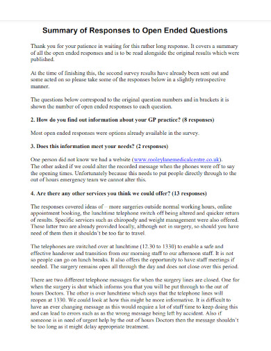 Open Ended Questions - 20+ Examples, Format, How to Create, PDF