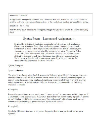 Poem - Examples, PDF | Examples