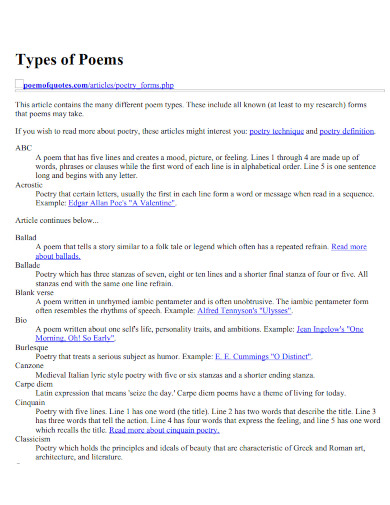 Poem - Examples, PDF | Examples