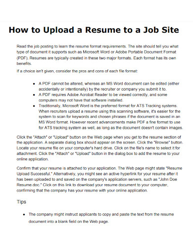 Job Resume - Examples, PDF | Examples