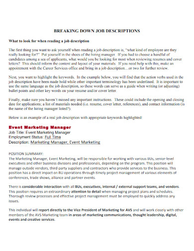 Job Description - Examples, Format, How to Write, PDFPDF