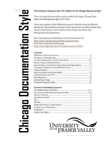 Chicago Style - Examples, PDF | Examples