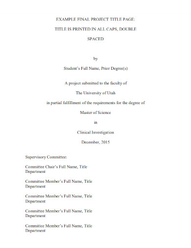 Title Page - Examples, PDF | Examples