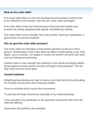 28+ Motor Skills - Examples, PDF, DOCS | Examples