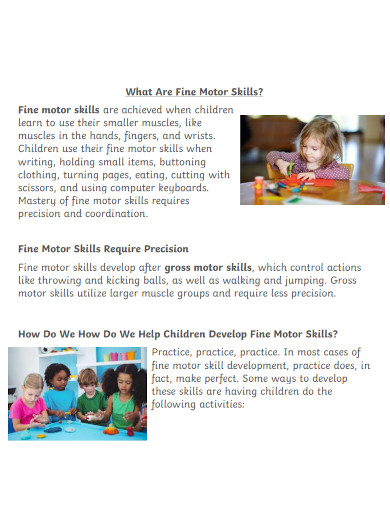 Motor Skills - 28+ Examples, Format, How to Practice, PDF