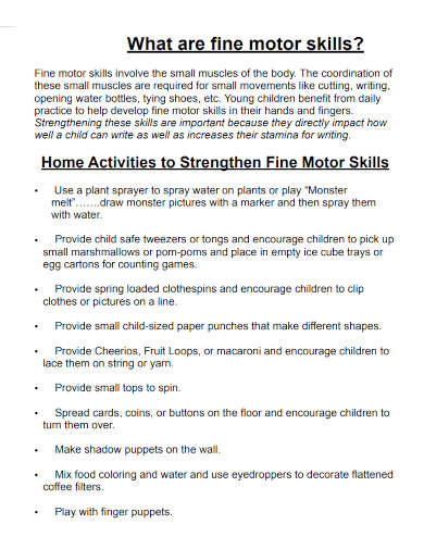28+ Motor Skills - Examples, PDF, DOCS | Examples