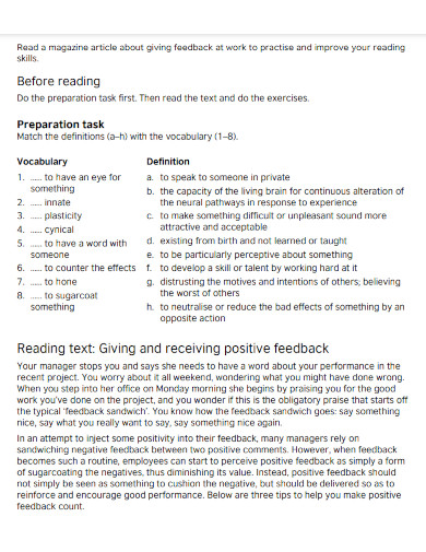 Positive Feedback - 8+ Examples, Format, How to Provide, PDF