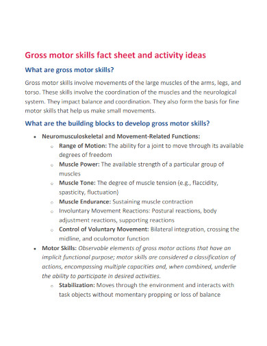 28+ Motor Skills - Examples, PDF, DOCS | Examples