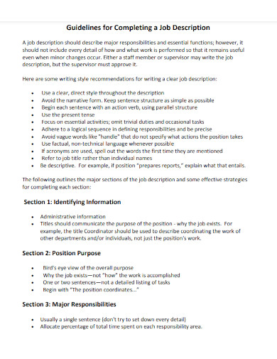 Job Description - Examples, Format, How to Write, PDFPDF