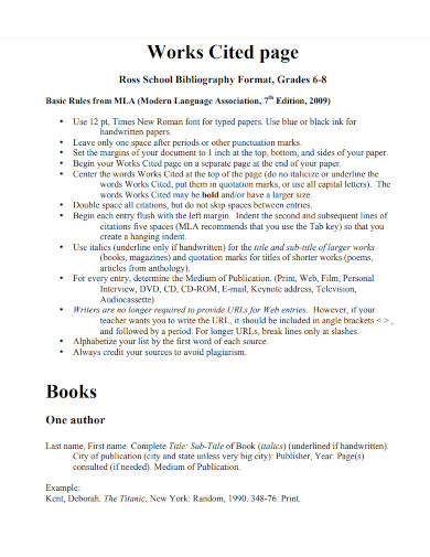 Mla Bibliography Examples Pdf Examples