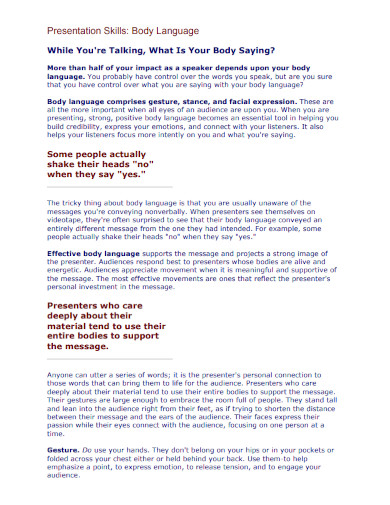Body Language - 10+Examples, PDF, How to Improve