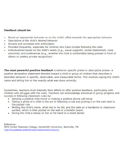 Positive Feedback - 8+ Examples, Format, How to Provide, PDF
