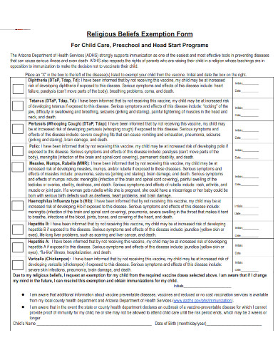 Religious Exemption - Examples, PDF | Examples