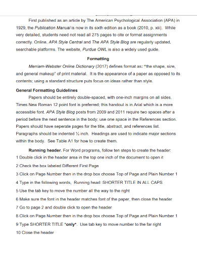 28+ Example of an APA Paper | Examples