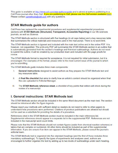 Star - Examples, PDF | Examples