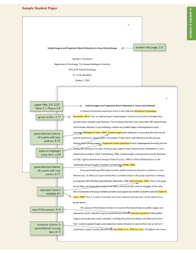 APA Format Paper Examples PDF Examples