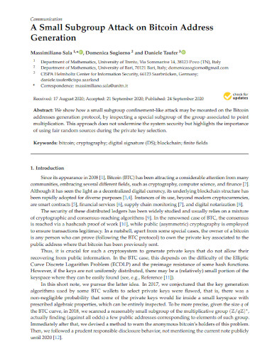 Bitcoin Address - Examples, PDF | Examples