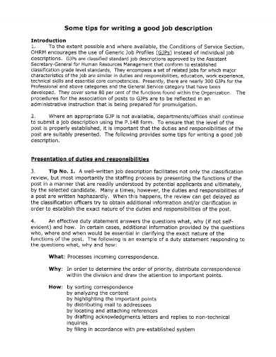 Job Description - Examples, Format, How to Write, PDFPDF