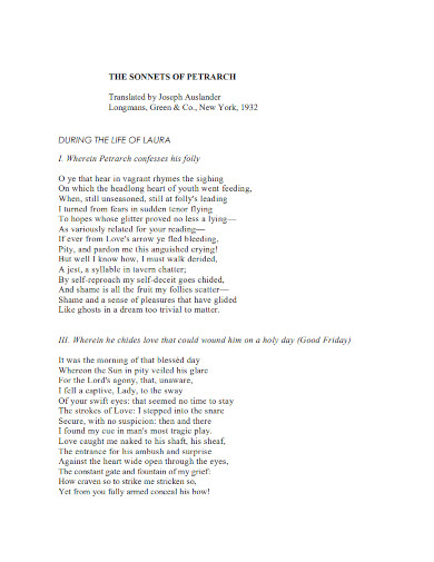 Sonnet - 11+ Examples, Format, How to Write, PDF