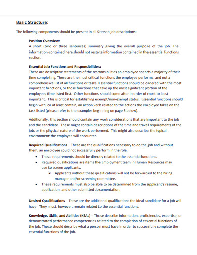 Job Description - Examples, Format, How to Write, PDFPDF