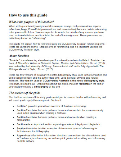 Turabian Format - Examples, PDF | Examples