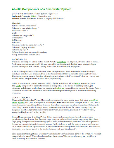 Abiotic - Examples, PDF | Examples