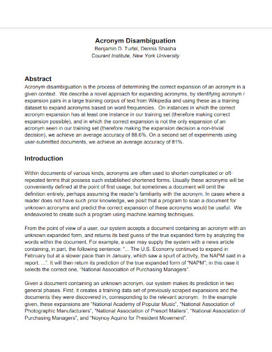 Acronym - Examples, PDF | Examples