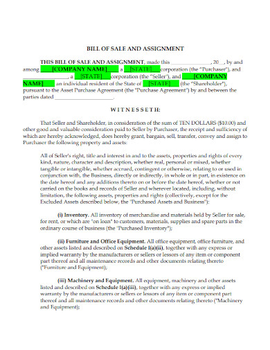 Bill of Sale - 17+ Examples, PDF, How to