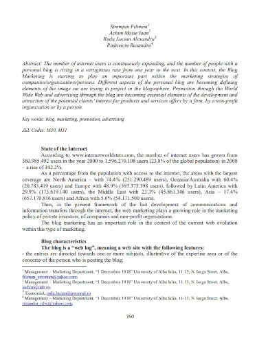 Blog - Examples, PDF | Examples