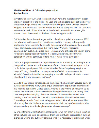 Cultural Appropriation - Examples, PDF | Examples