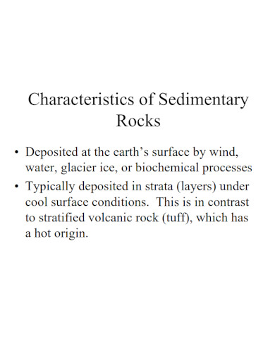 Sedimentary Rocks - 8+ Examples, Format, How to Identify, PDF