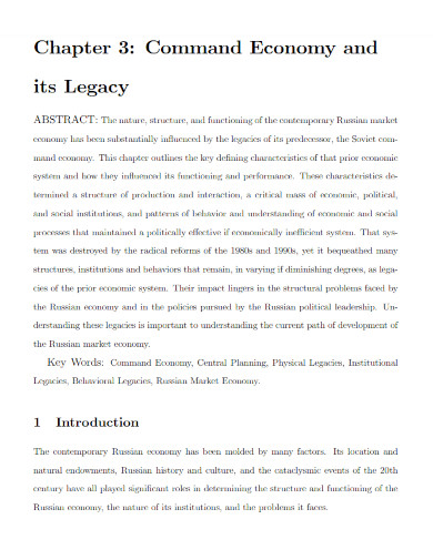 Command Economy - Examples, PDF | Examples