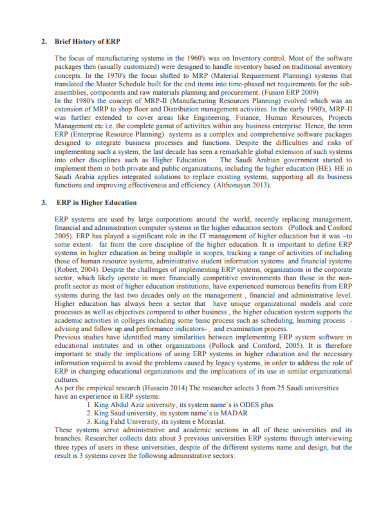 ERP System - Examples, PDF | Examples