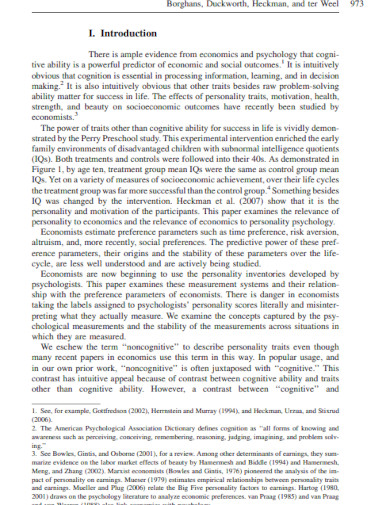 Personality Traits - Examples, PDF | Examples