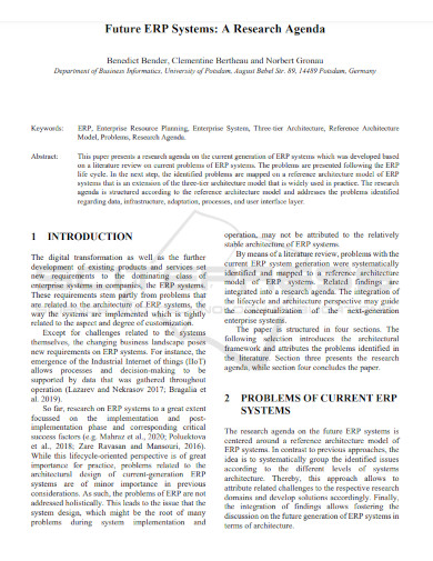 ERP System - Examples, PDF | Examples