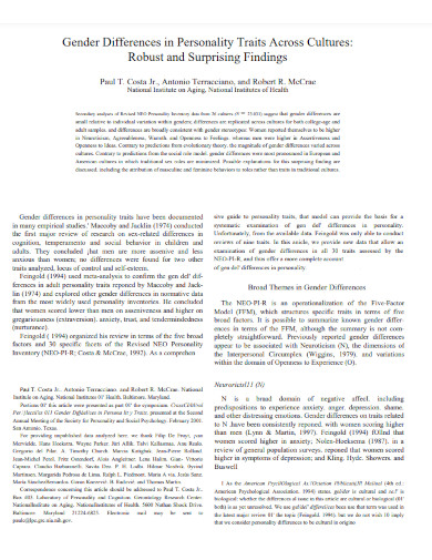 Personality Traits - Examples, PDF | Examples